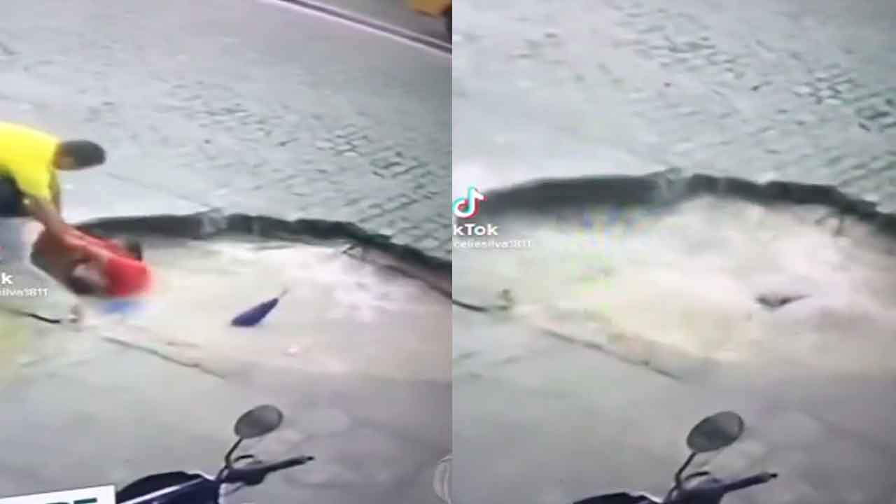 Viral Video: వర్షాకాలం రోడ్లతో జాగ్రత్త.. ఆదమరిస్తే ఇంతే.. వణికిస్తున్న ...